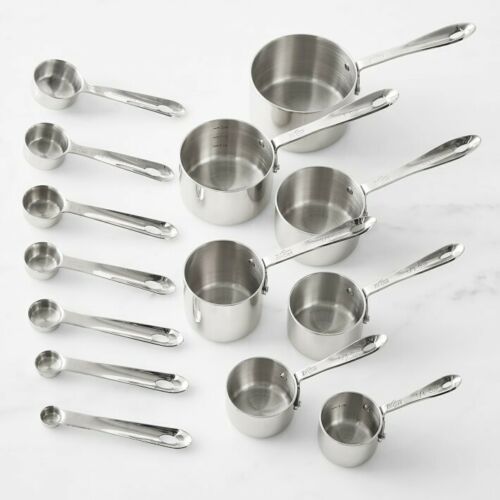 All-Clad Stainless-Steel Measuring Cups & Spoons Ultimate 14 Piece Set ...